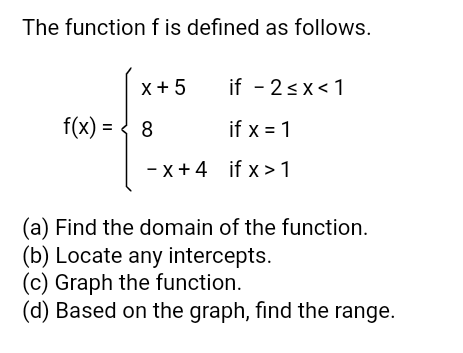 Solved The function f is defined as follows. | Chegg.com