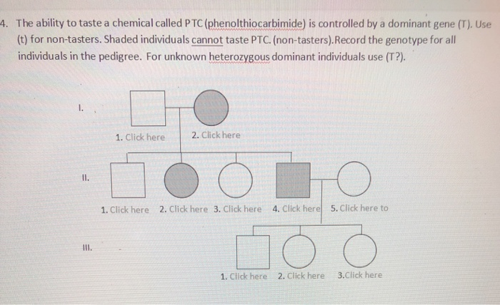Solved 4. The ability to taste a chemical called PTC | Chegg.com