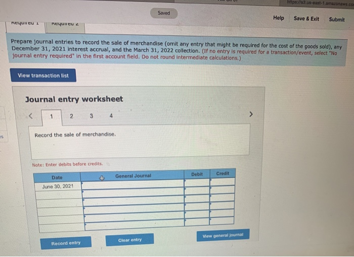 Solved Saved Help Save & Exit Submit Exercise 7-19 (Algo) | Chegg.com