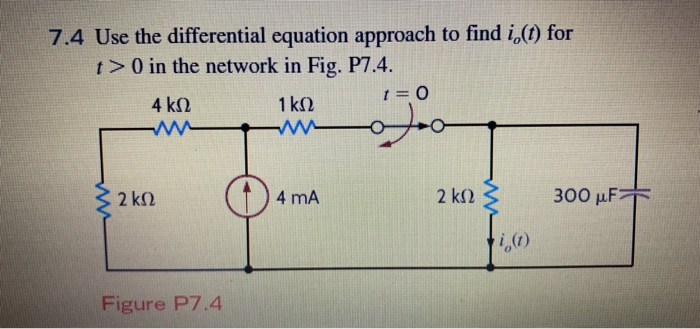 Solved 7.6 Use the differential equation approach to find | Chegg.com