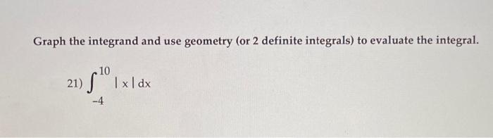 Solved Graph the integrand and use geometry (or 2 definite | Chegg.com