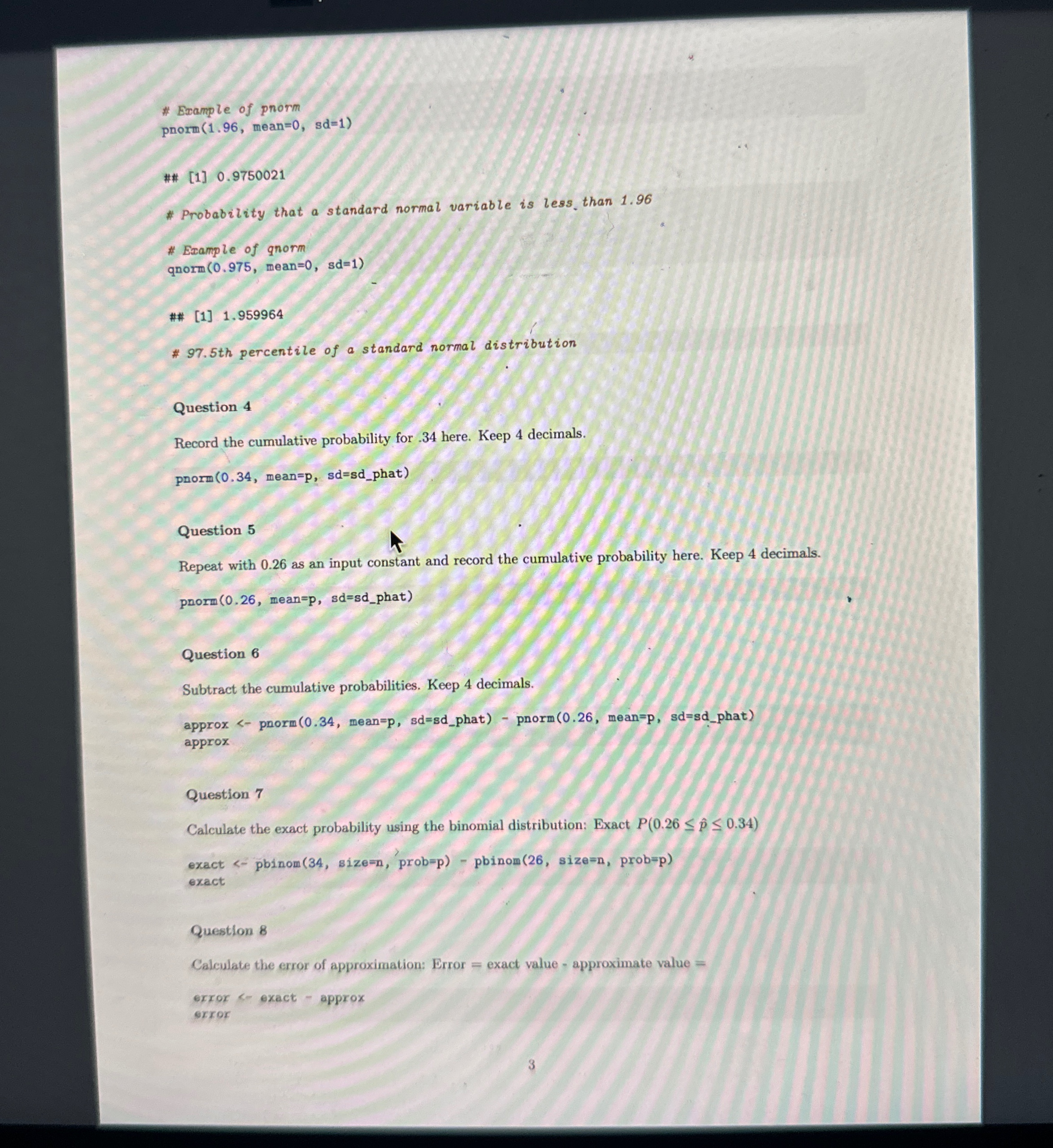 Solved Questions 1-3Is the pattern of probabilities | Chegg.com