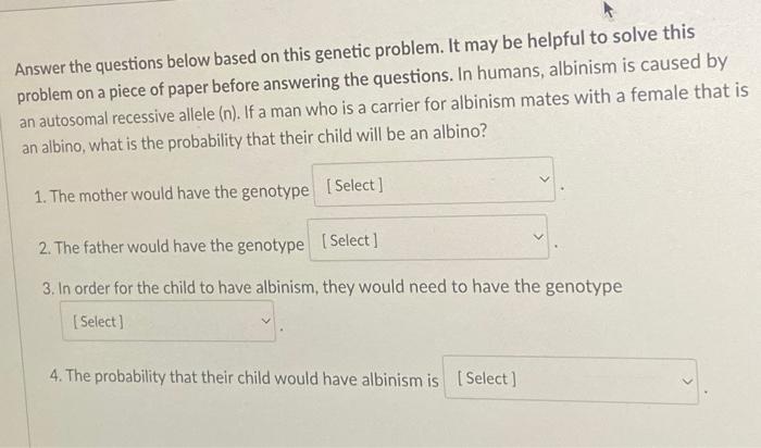 Solved Answer the questions below based on this genetic | Chegg.com