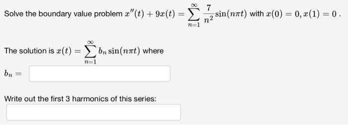 Solved Solve the boundary value problem | Chegg.com