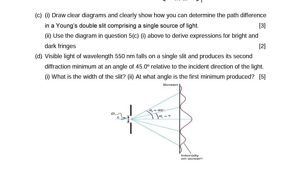Solved (c) (i) Draw clear diagrams and clearly show how you | Chegg.com