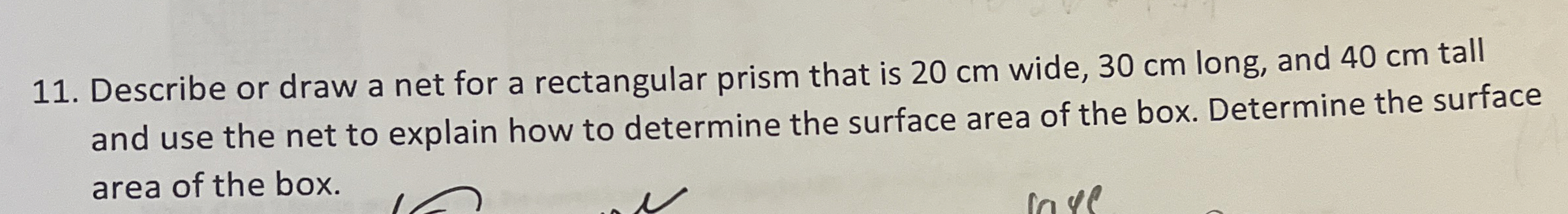 Solved Describe or draw a net for a rectangular prism that | Chegg.com