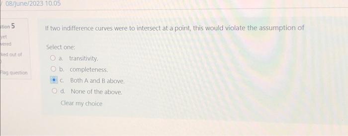 Solved /08/June/2023 10.05 stion 5 yet vered ked out of Flag | Chegg.com