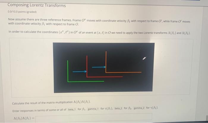 Solved H: Lorentz Transformation A. Bookmarkthis page In | Chegg.com