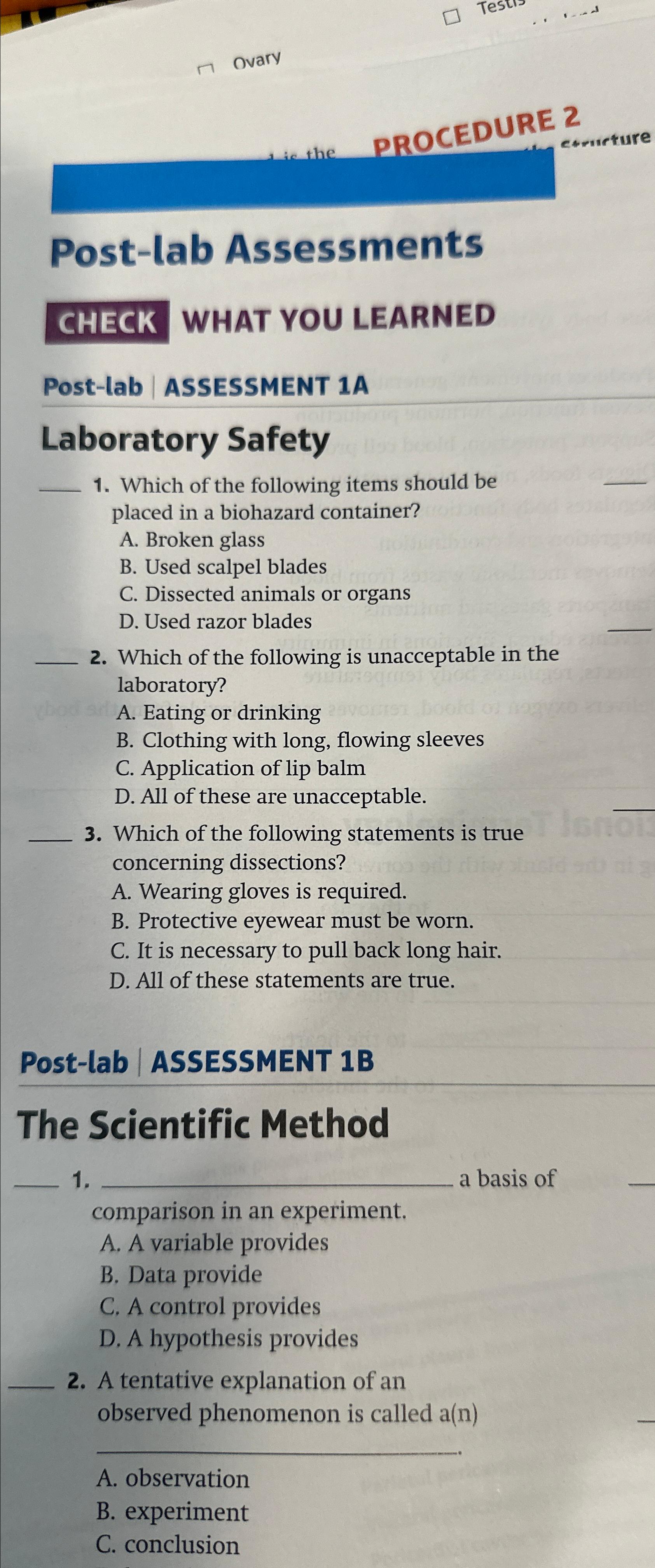 Solved π OvaryPost-lab AssessmentsCHECK WHAT YOU | Chegg.com Solved π OvaryPost-lab AssessmentsCHECK WHAT YOU | Chegg.com