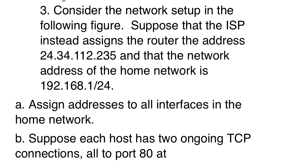 Solved Consider the network setup in the following figure. | Chegg.com
