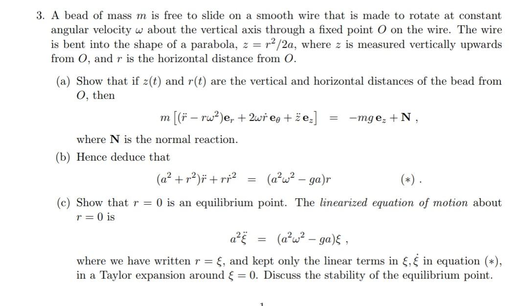 Solved Just parts b and c please. (This question was | Chegg.com
