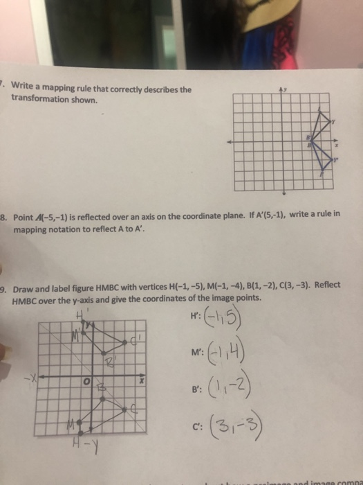 Solved F. Write a mapping rule that correctly describes the | Chegg.com