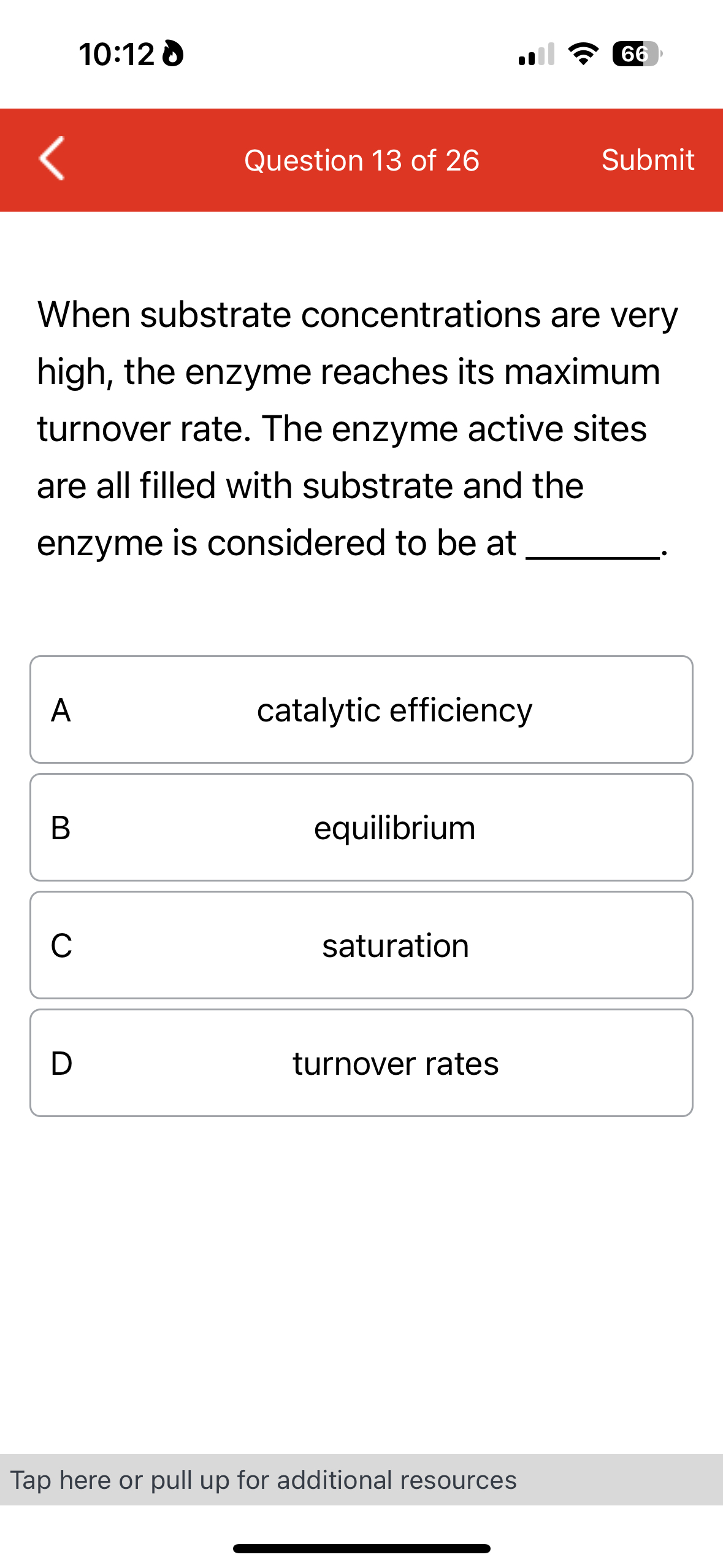Solved 10:120Question 13 ﻿of 26SubmitWhen substrate | Chegg.com