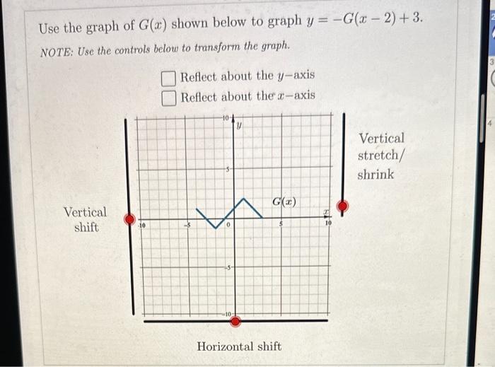 Solved Use the graph of G(x) shown below to graph | Chegg.com