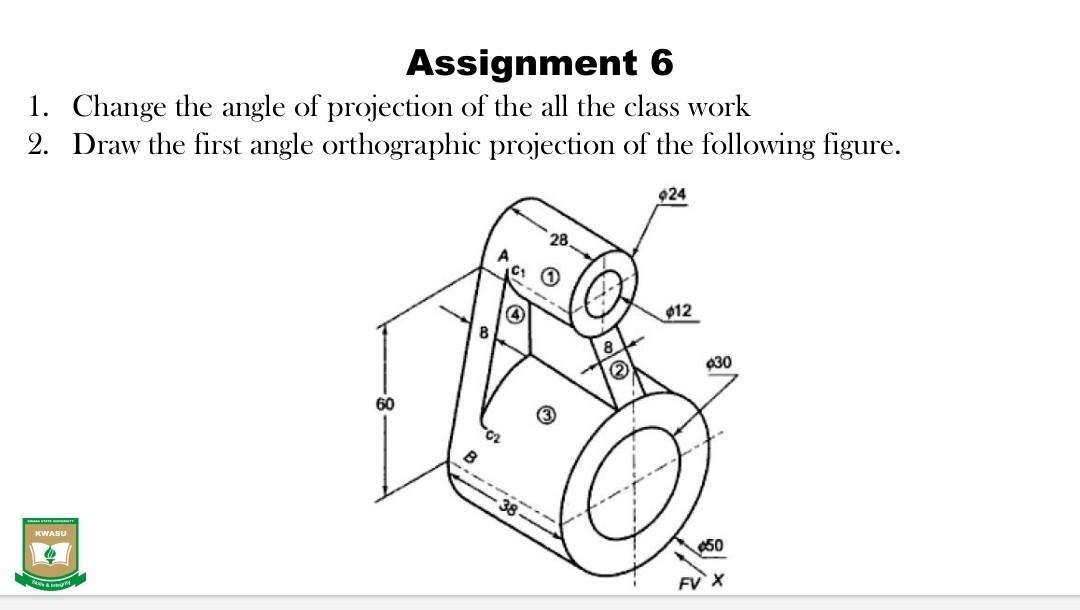 Solved Assignment 6 1. Change the angle of projection of the | Chegg.com