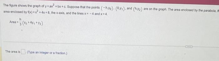 Solved The figure shows the graph of y=ax2+bx+c. Suppose | Chegg.com