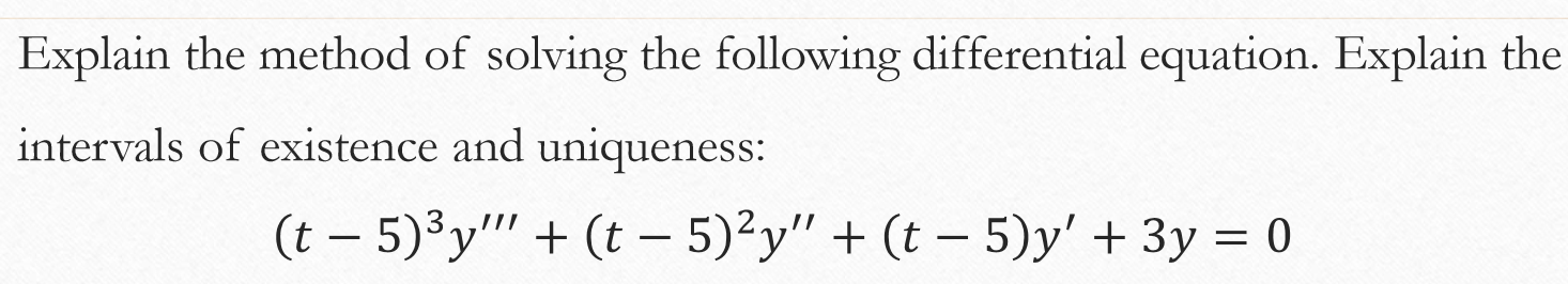 Explain the method of solving the following | Chegg.com