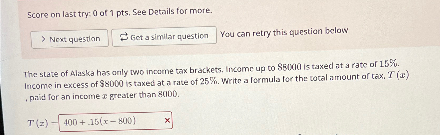 Solved The state of Alaska has only two income tax brackets. | Chegg.com