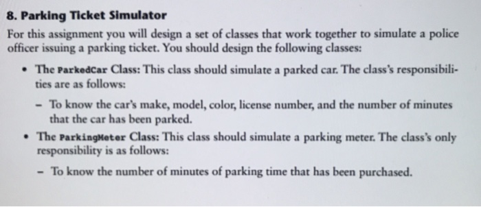 Solved 8. Parking Ticket Simulator For this assignment you | Chegg.com