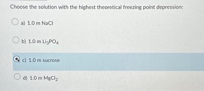 Solved Choose the solution with the highest theoretical | Chegg.com