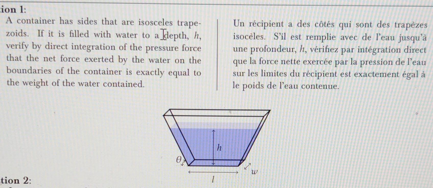 Solved ion 1: \begin{tabular}{l|l} A container has sides | Chegg.com