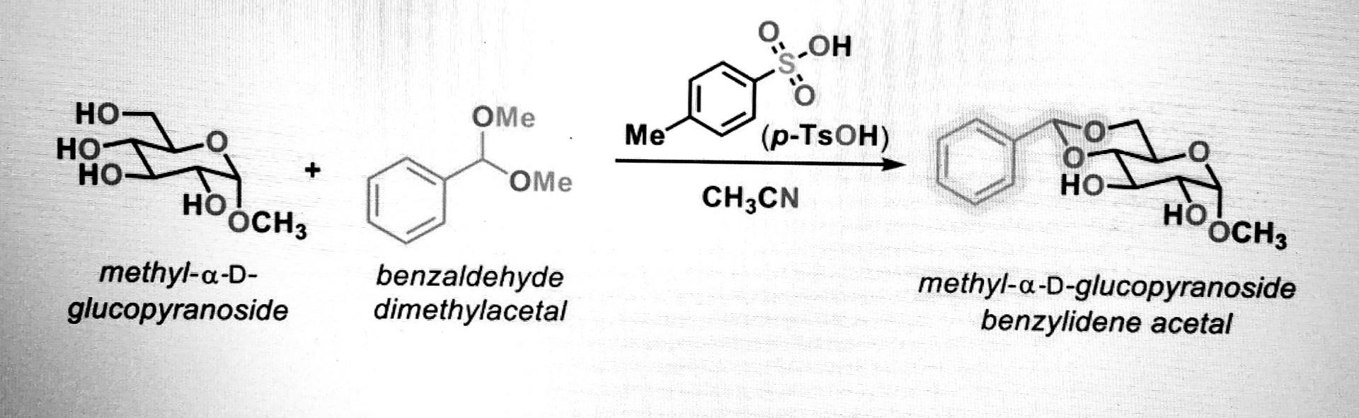 Solved methyl- α-D- benzaldehyde glucopyranoside | Chegg.com