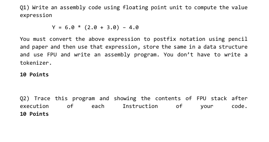 Solved In postfix notation:An operand (number) ﻿appears | Chegg.com
