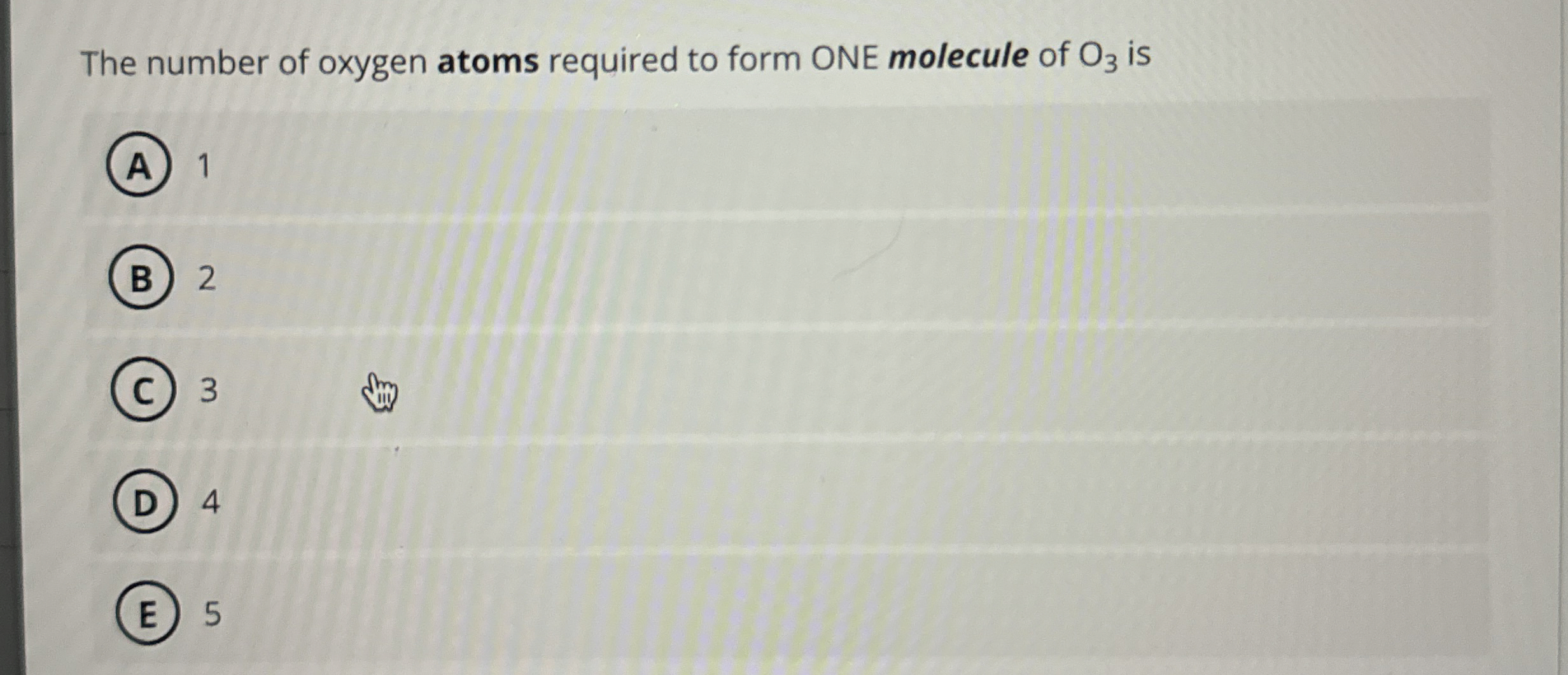Solved The number of oxygen atoms required to form ONE | Chegg.com