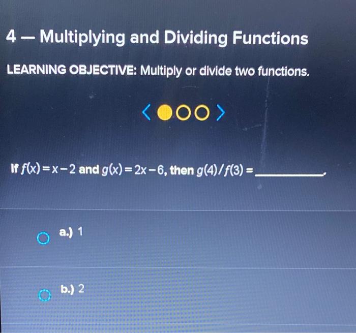 Solved LEARNING OBJECTIVE: Add or subtract two functions. If | Chegg.com