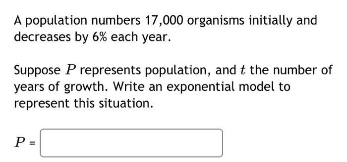 Solved the Exponential Equation, determine the Initial Value | Chegg.com