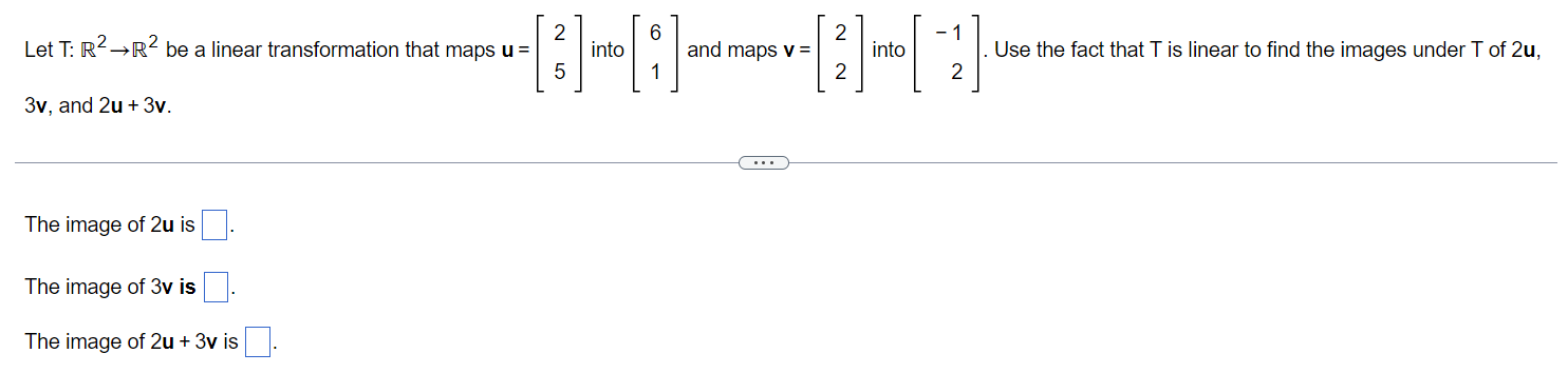 Solved Let T:R2→R2 ﻿be a linear transformation that maps | Chegg.com