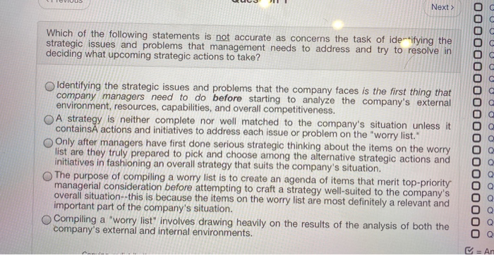 Solved Which of the following statements is not accurate as | Chegg.com