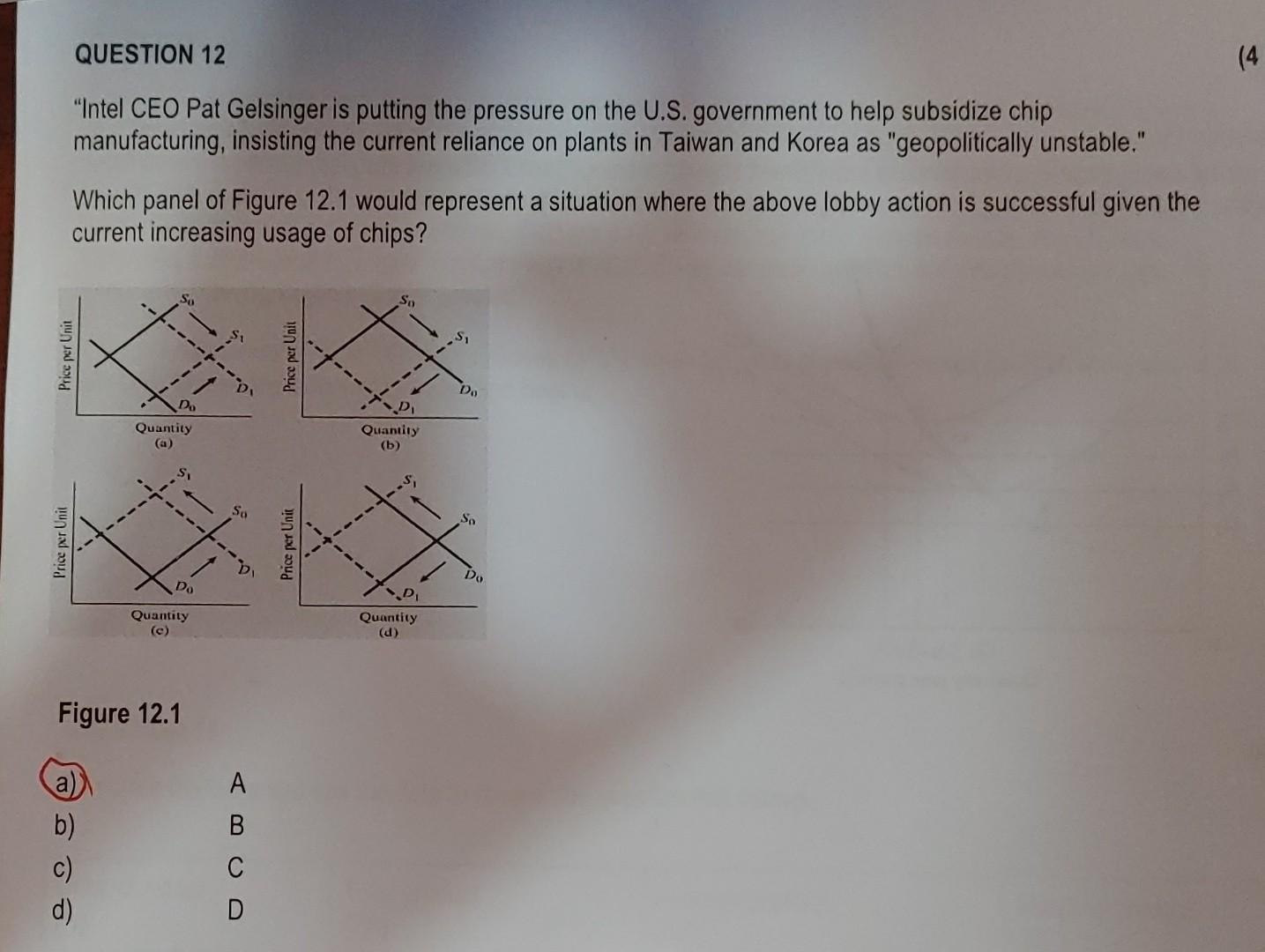 "Intel CEO Pat Gelsinger is putting the pressure on | Chegg.com