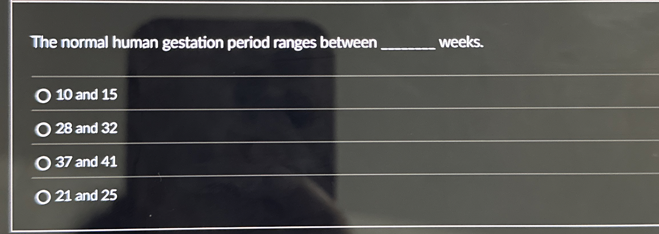 Solved The normal human gestation period ranges between q, | Chegg.com