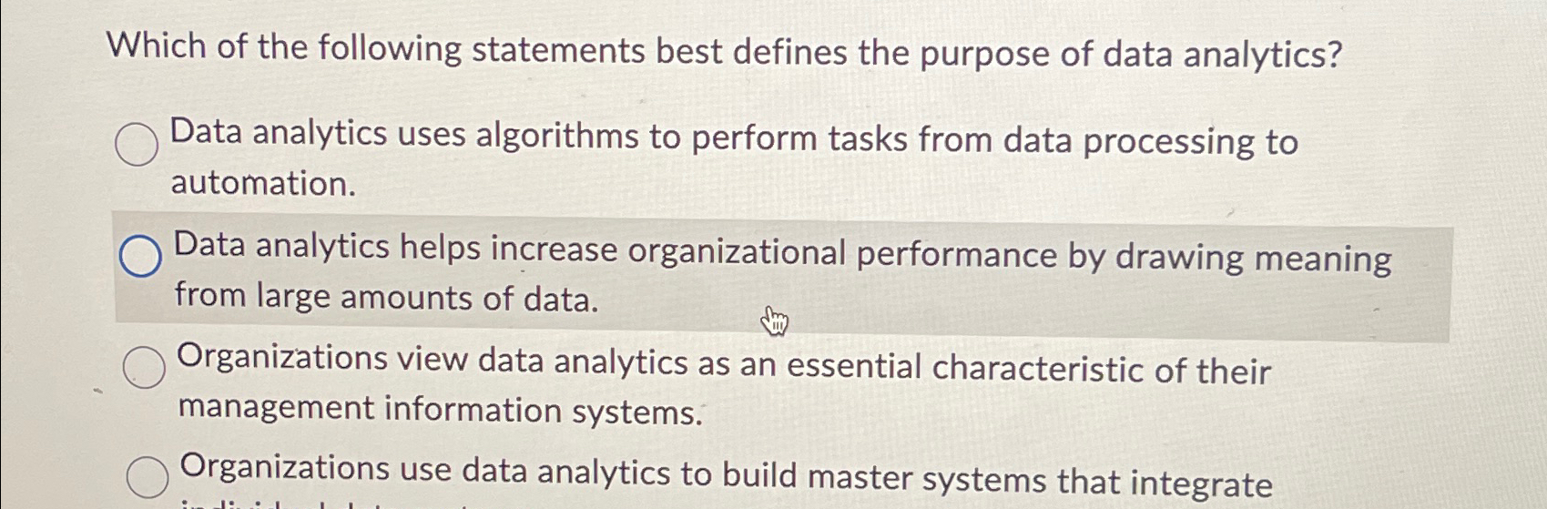 Solved Which of the following statements best defines the | Chegg.com