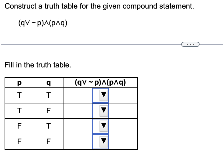 Solved Construct a truth table for the given compound | Chegg.com