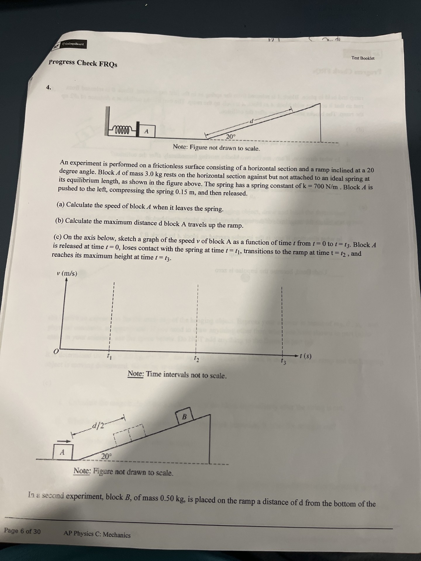 Solved 4. ﻿An experiment is performed on a frictionless | Chegg.com