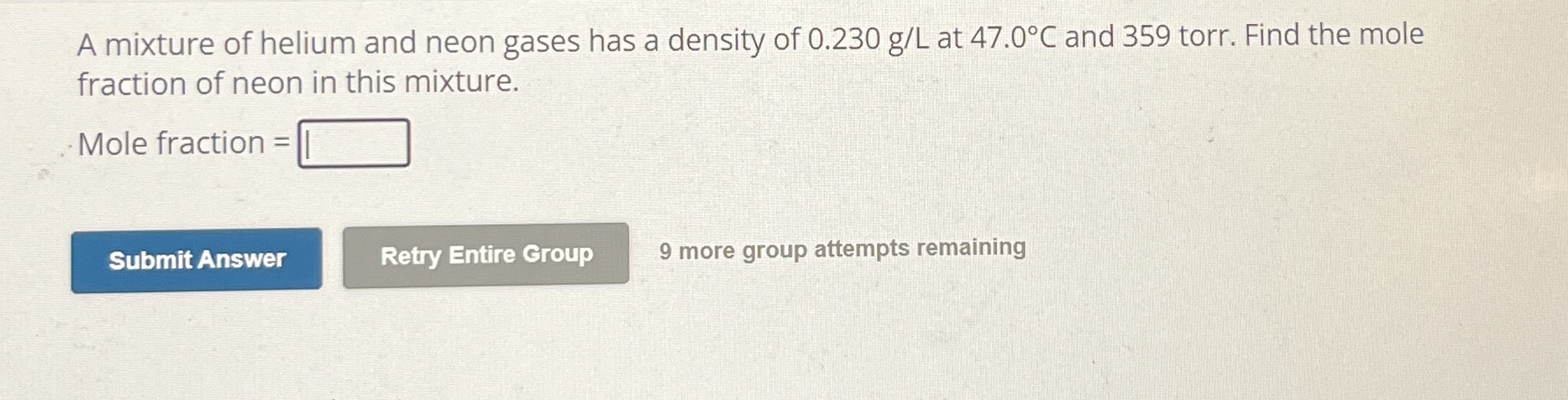 Solved A mixture of helium and neon gases has a density of | Chegg.com