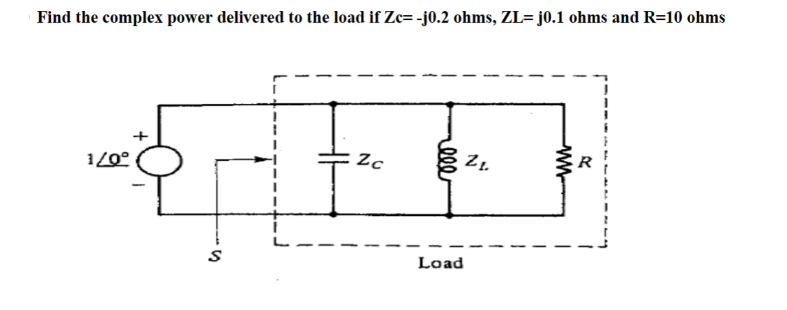 Solved Find the complex power delivered to the load if | Chegg.com