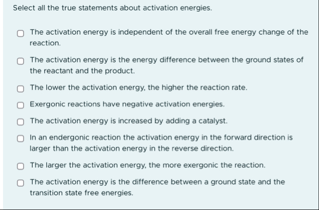 Solved Select all the true statements about activation | Chegg.com