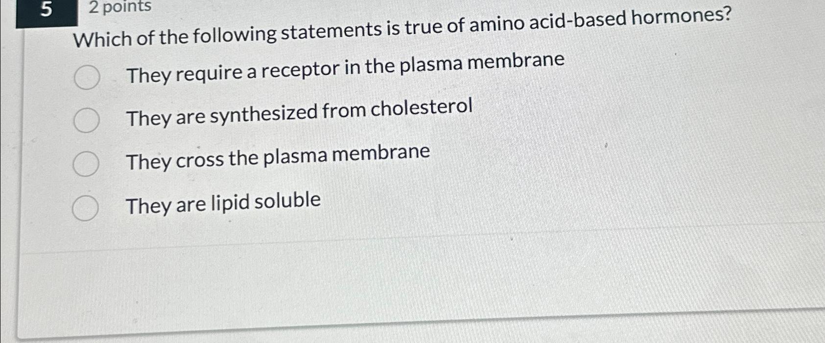 Solved 5,2 ﻿pointsWhich of the following statements is true | Chegg.com