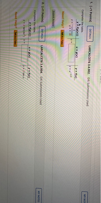 Solved 1. (-/1 Points) DETAILS LARCALCET6 3.4.002. 0/6 | Chegg.com