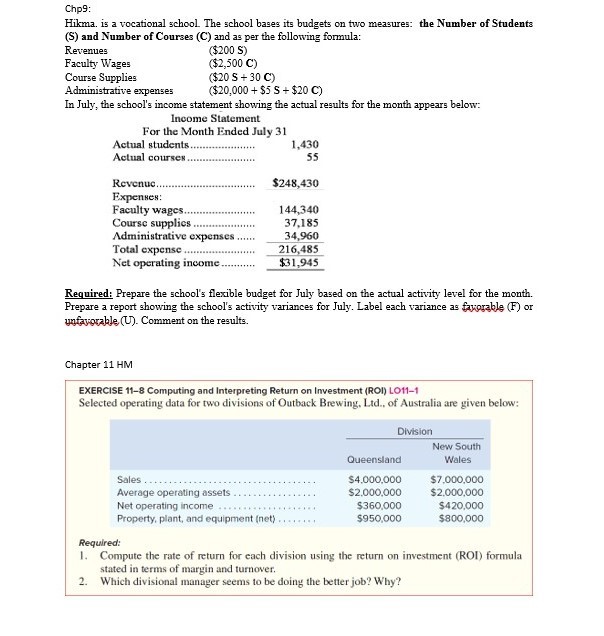 Solved I need help with management accounting please refrain | Chegg.com