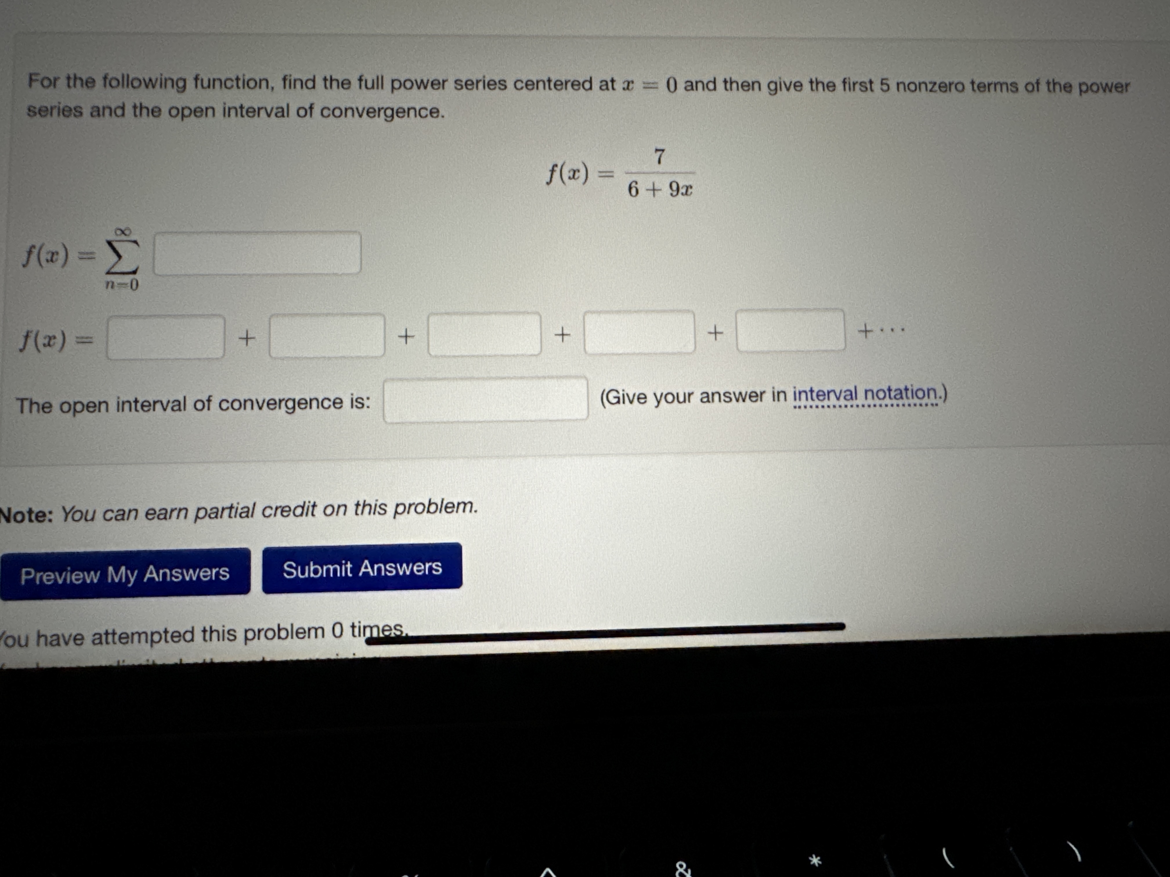 Solved For the following function, find the full power | Chegg.com