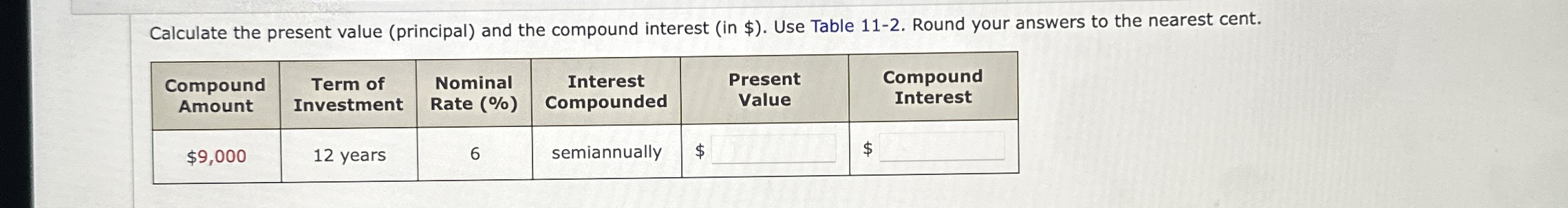 Solved Calculate the present value (principal) ﻿and the | Chegg.com