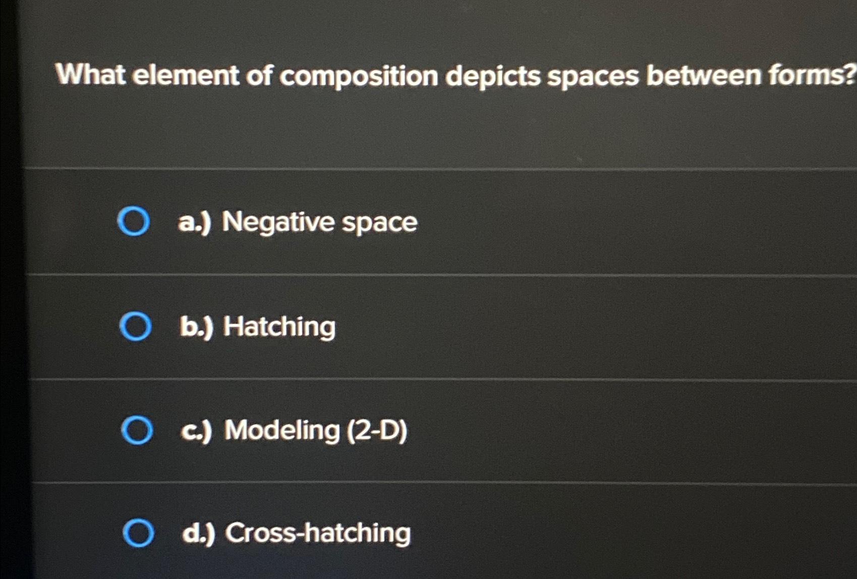 Solved What element of composition depicts spaces between | Chegg.com