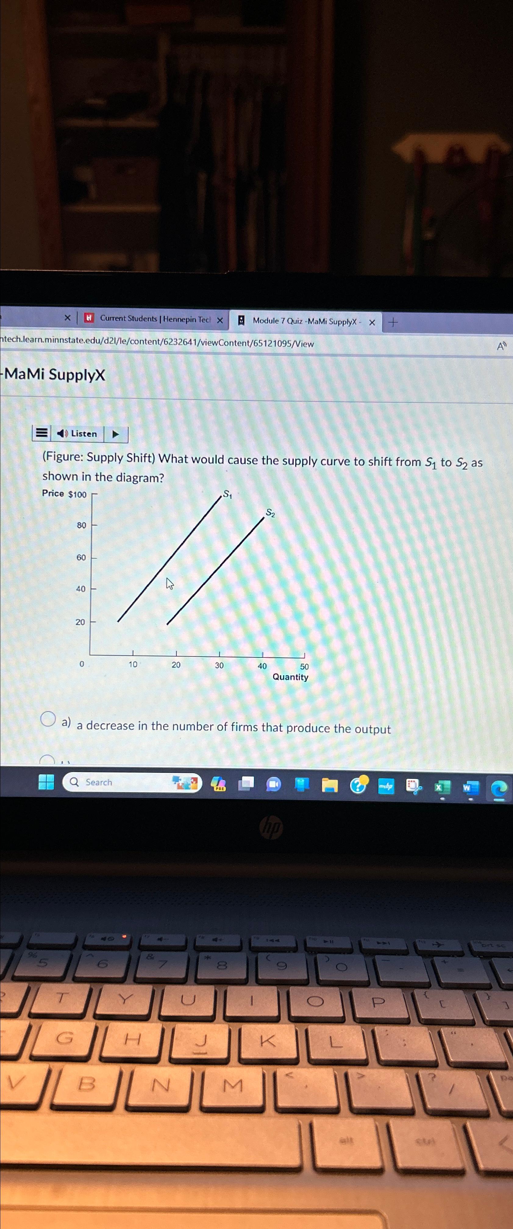 Solved MaMi SupplyX(Figure: Supply Shift) ﻿What would cause | Chegg.com