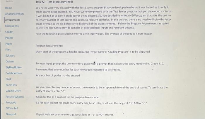 Solved Task 32 - Test Scores (revisited) You never were very | Chegg.com