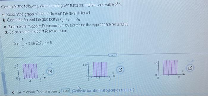 Solved Complete the following steps for the given function, | Chegg.com