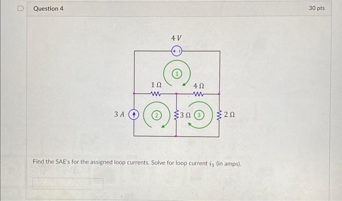 Solved Find the SAE's for the assigned loop currents. Solve | Chegg.com